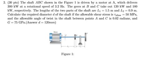 Solved 2 30 Pts The Shaft ABC Shown In The Figure 1 Is Chegg