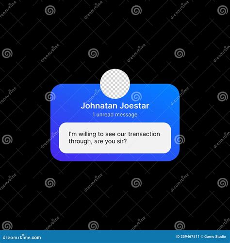 Unread Message Notification Banner Illustration Social Media Ui