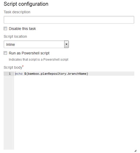 Get Branch Name In Bamboo Deployment Plan Stack Overflow