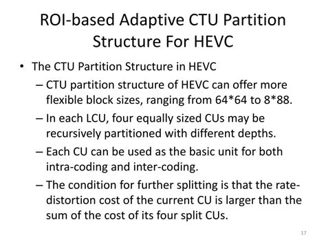 Ppt Region Of Interest Based Conversational Hevc Coding With Hierarchical Perception Model Of