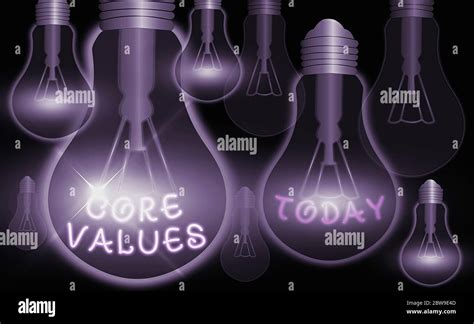 Handwriting Text Core Values Conceptual Photo Principles Which Guide