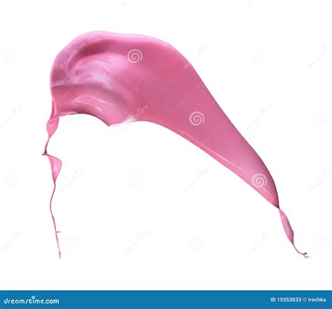 Pink Paint Splatter Paint Splash On White Background Watercolor
