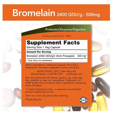 Now Foods Bromelain 500 Mg 120 Veg Capsules Healthlandcenter