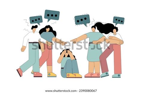 Bullying Suppressing Others Words Gossip Team Stock Vector Royalty Free 2390080067 Shutterstock