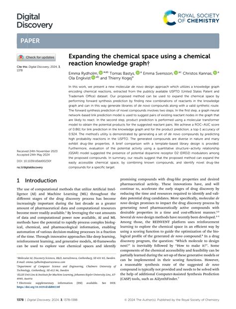 Pdf Expanding The Chemical Space Using A Chemical Reaction Knowledge