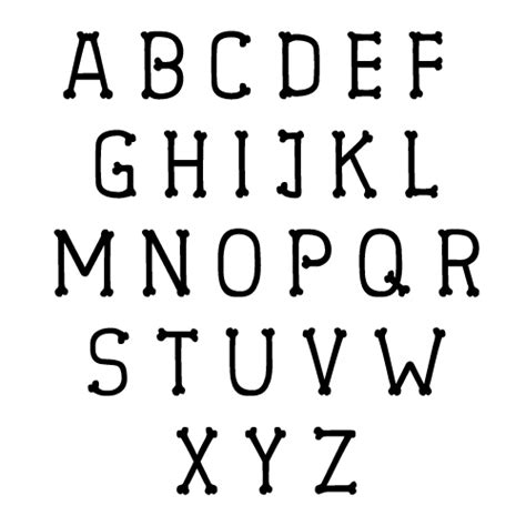 Spooky Skeleton Font Set