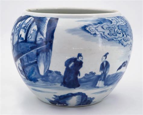 清康熙 青花人物案缸2017夏季艺术品拍卖会十竹斋拍品价格图片拍卖专场拍卖会预展拍卖会结果卓克拍卖频道