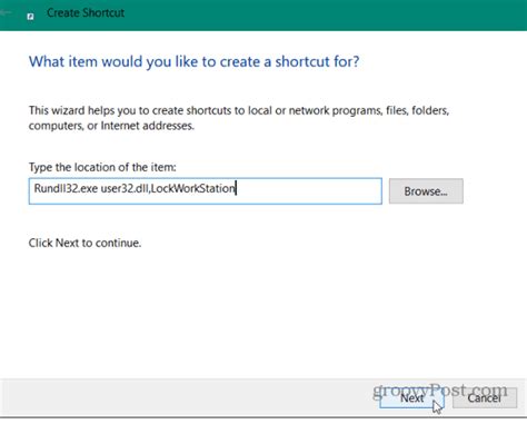 How To Create A Desktop Shortcut To Lock Windows