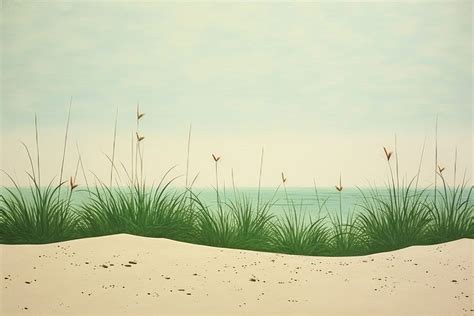 Beach Grass Landscape Outdoors Ai Free Photo Illustration Rawpixel