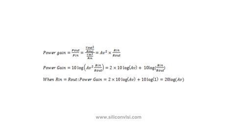 Power Gain And Voltage Gain In Db Siliconvlsi