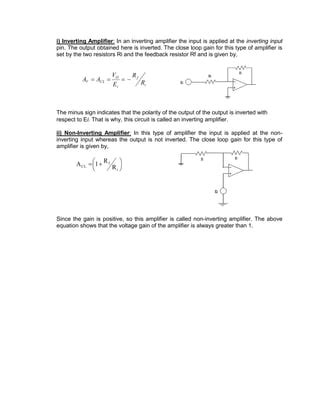 Operational Amplifier OPAMP PDF