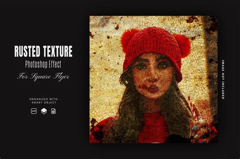 Premium Psd Rusted Texture Photoshop Effect