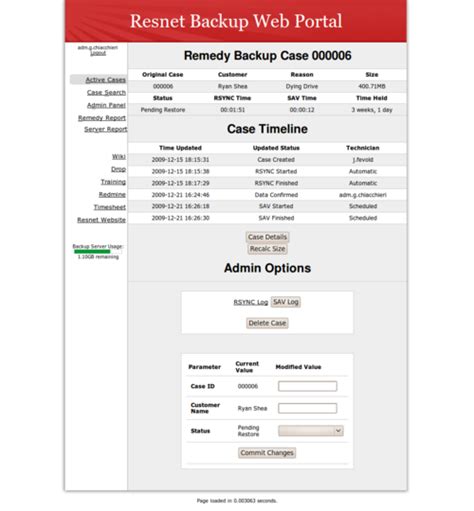Resnet Backup System