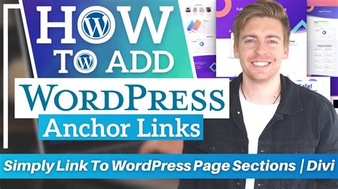 How To Add Anchor Links To Wordpress Divi Theme Tutorial Youtube