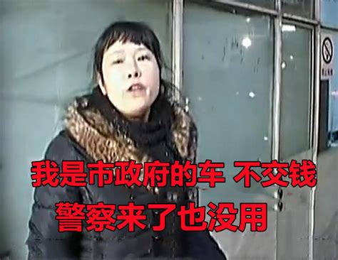2007年河南女司机大闹停车场，不交钱还轧伤人，政府车就不交费了？
