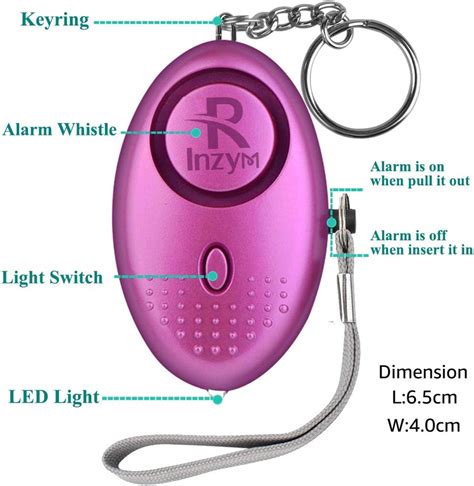 Personal Alarms For Women 3 Pack Reusable Police Approved 140DB LOUD