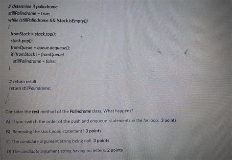 Solved Public Class Palindrome Public Static Boolean