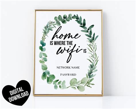 Wifi Sign Wifi Password Sign Editable Wifi Sign Template Printable