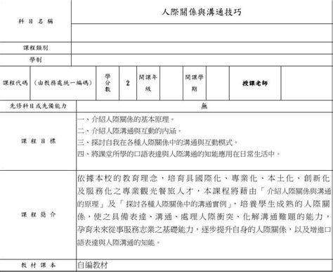 人际关系与沟通课程大纲1word文档在线阅读与下载无忧文档