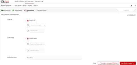 restore library helpguide