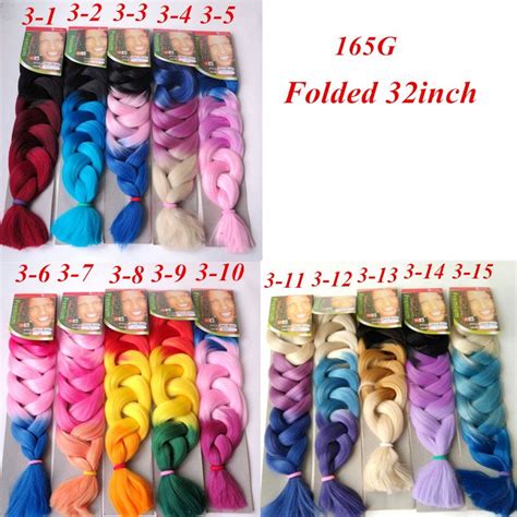 Xpression Synthetic Jumbo Braiding Hair Bulk G Folded Inch Ombre Three Tone Kanekalon