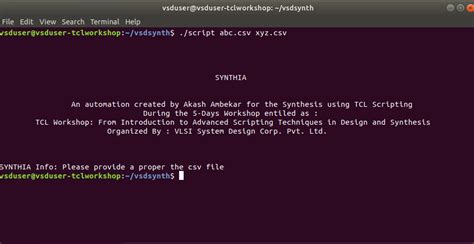 GitHub Akash Ambekar VSD 5 DAYS TCL SCRIPTING WORKSHOP TCL Workshop