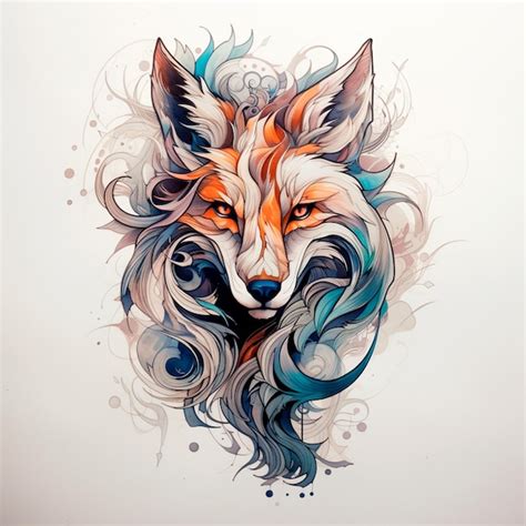 Premium Ai Image Pencil Sketch Of A Fox Tattoo