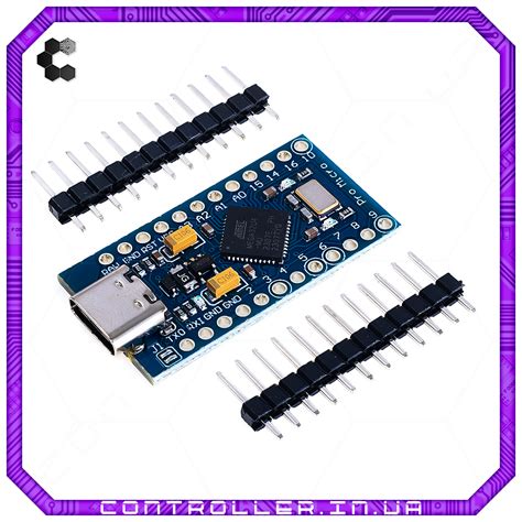 Микроконтроллер Arduino Pro Micro Atmega32u4 5В Tipe C Id2127580504