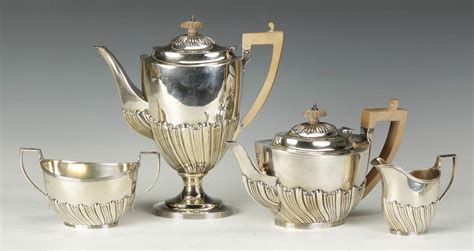 English Sterling Silver 4 Pc Tea Set Cottone Auctions