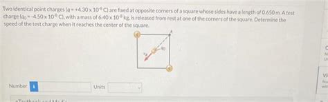 Solved Two Identical Point Charges Q430×10−6c Are Fixed