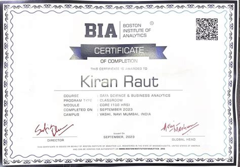 Kiran Raut On Linkedin Datascience Businessanalytics Certification