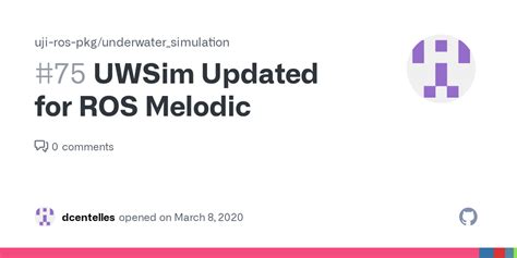 Uwsim Updated For Ros Melodic · Issue 75 · Uji Ros Pkgunderwater