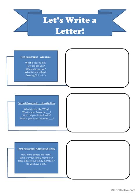 Pen Pal Letter Carta A Un Amigo En Ingles Lets Write A Letter