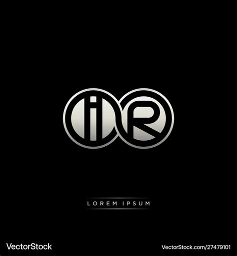 Ir Initial Letter Linked Circle Capital Monogram Vector Image