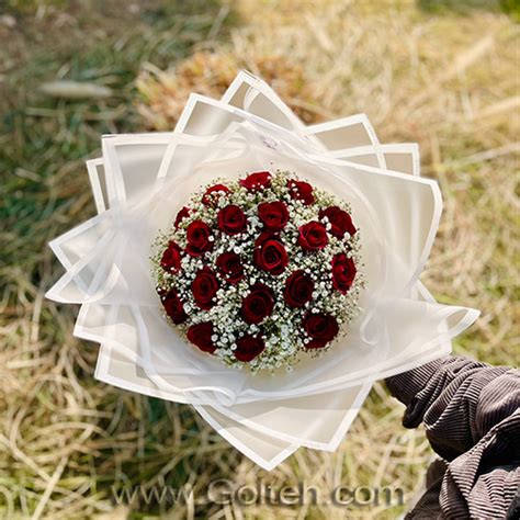 دسته گل رز 20 شاخه گل تهران