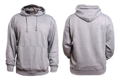 Blank Sweatshirt Mock Up Front And Back View Isolated On White