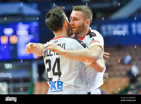 Patrick Groetzki Lukas Mertens During Ihf MenÕs World Championship Match Between Germany And