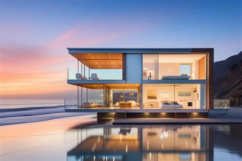 Premium Photo Modern Beachfront Architecture With Clean Lines