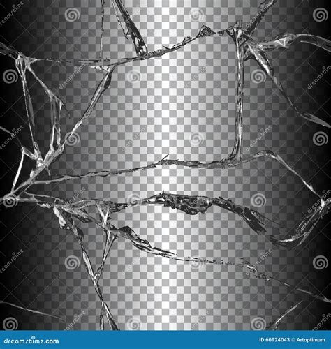 Realistic Broken Glass Illustration Stock Vector Illustration Of