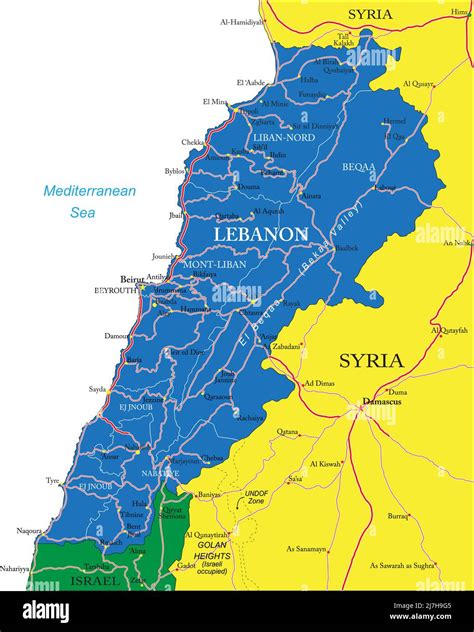 Map Of Tripoli Lebanon Banque Dimages Vectorielles Alamy