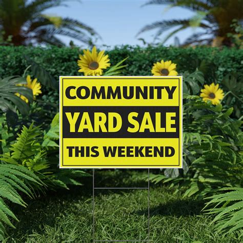 Community Yard Sale This Weekend Garage Sale Sign