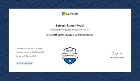 Sateesh Kumar Peddi On Linkedin Im Happy To Share That Ive Obtained