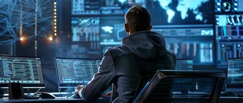 Cybersecurity Consultant Analyzing Threats Premium Ai Generated Image