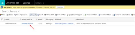 Metadata Browser And Entity Metadata Browser In Dynamics 365 Crm