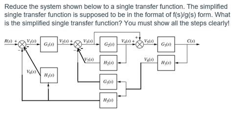 Solved Reduce The System Shown Below To A Single Transfer Chegg