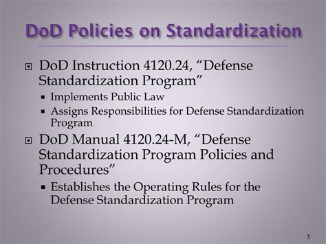 Ppt Overview Of The Defense Standardization Program Powerpoint