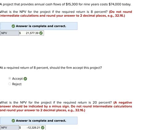 Solved A Project That Provides Annual Cash Flows Of 15 300 Chegg