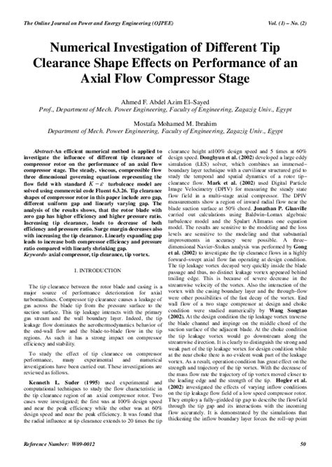 Pdf Effects Of Tip Clearance Shapes On Axial Flow Compressor Performance