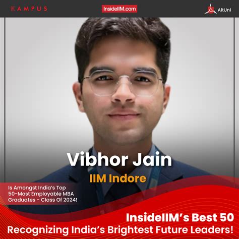 Vibhor Jain Iim Indore Indias Most Employable Mba Graduate Co 24
