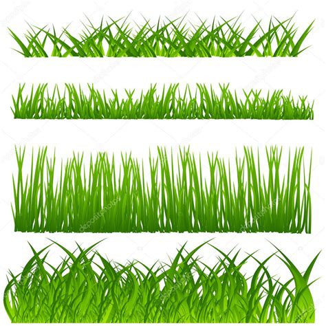 Grass Set — Stock Vector © Ozgers 6885406